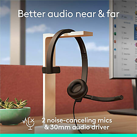 Logitech USB Headset Mono H570e Mono USB Wired 31.50 Hz to 20 kHz Over ...