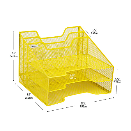 Mind Reader Desktop Vertical Paper Tray Organizer 9 12 H x 11 12 W x 12 ...