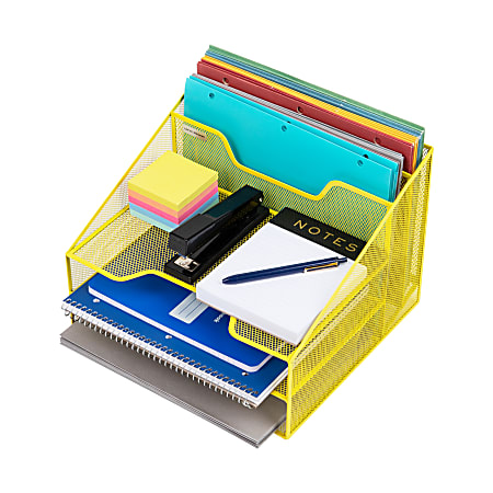 Mind Reader Desktop Vertical Paper Tray Organizer 9 12 H x 11 12 W x 12 ...