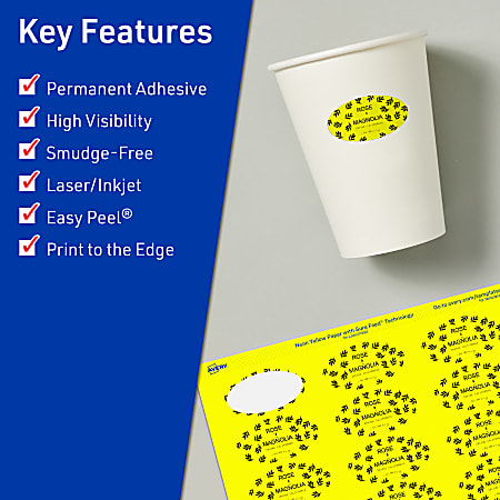 Avery Print To The Edge Labels With Sure Feed Technology And Easy Peel ...