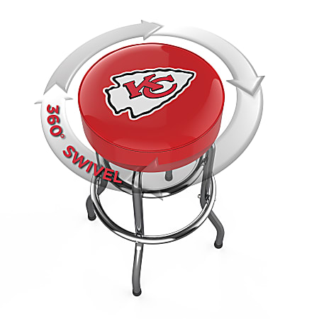 Imperial NFL Backless Swivel Bar Stool Kansas City Chiefs - Office Depot
