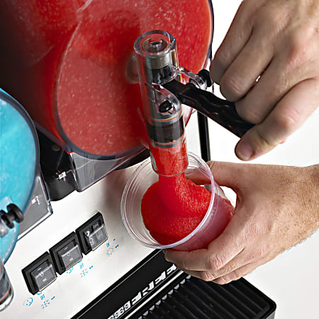 Omega Slushy Machine 3 Chamber Silver - Office Depot
