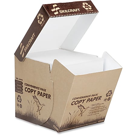 SKILCRAFT Reamless Multi Use Printer Copy Paper White Letter 8.5 x 11 ...