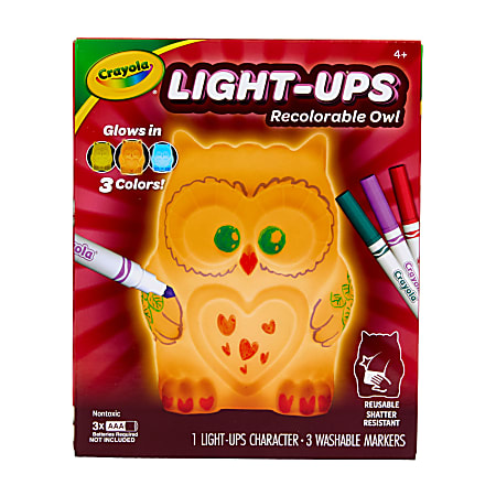 Crayola Light Ups Recolorable Owl - Office Depot