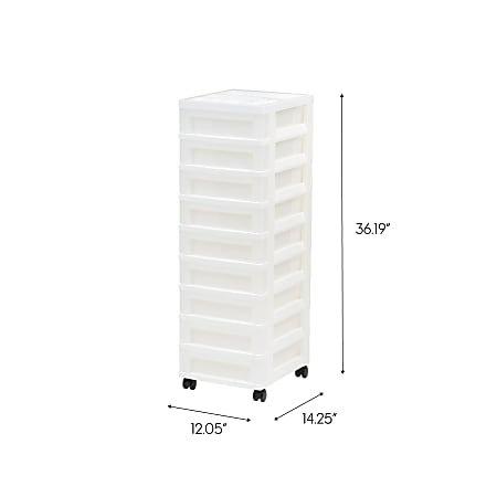Iris Mini Chest 9 Drawers 49 Qt White - Office Depot