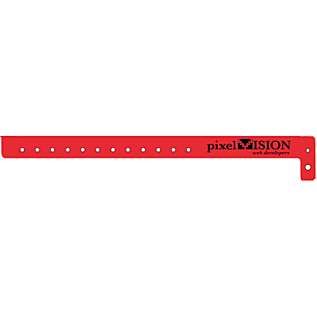 Custom 34 Super Plastic Wristbands 0.44 x 12 Set Of 250 Wristbands ...