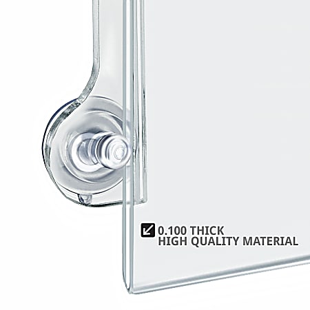 Azar Displays Clear Acrylic WindowDoor Sign Holder Frame with Suction ...