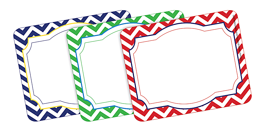 Barker Creek Self Adhesive Name Badge Labels 3 12 x 2 34 Chevron ...