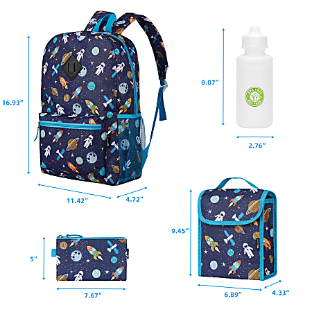 Quest 4 Piece Backpack Combo Navy Space - Office Depot