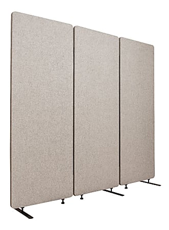 Luxor RECLAIM Acoustic Privacy Panel Room Dividers 66 H x 24 W Misty ...