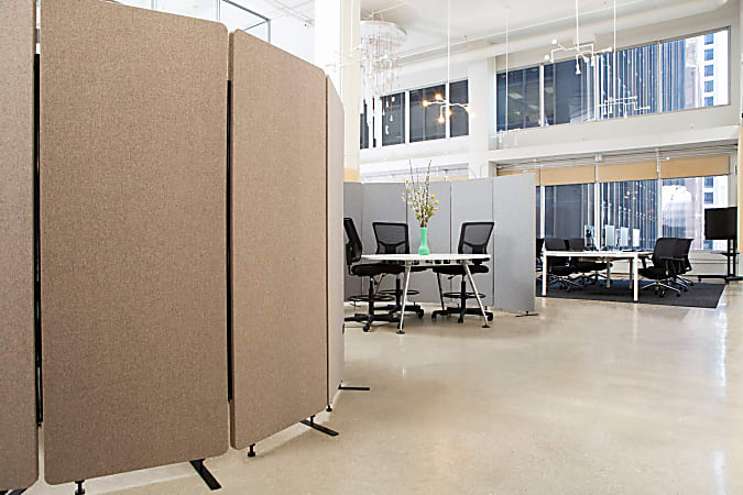 Luxor RECLAIM Acoustic Privacy Panel Room Dividers 66 H x 24 W Misty ...