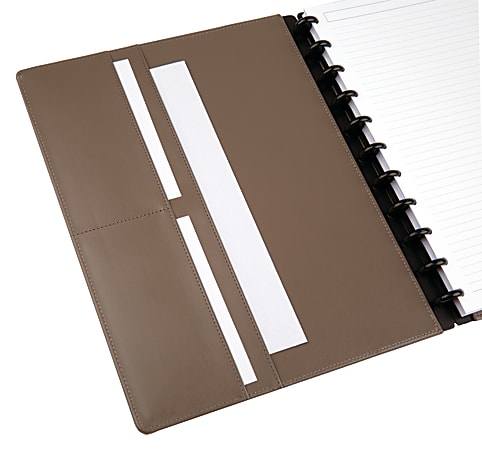 TUL Discbound Notebook With Pebbled Leather Cover Junior Size Narrow ...