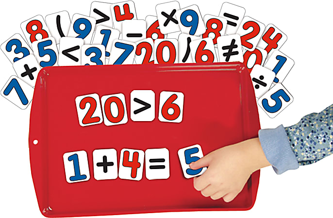 Barker Creek Magnets Learning Magnets Numbers And Math Signs RedBlue ...