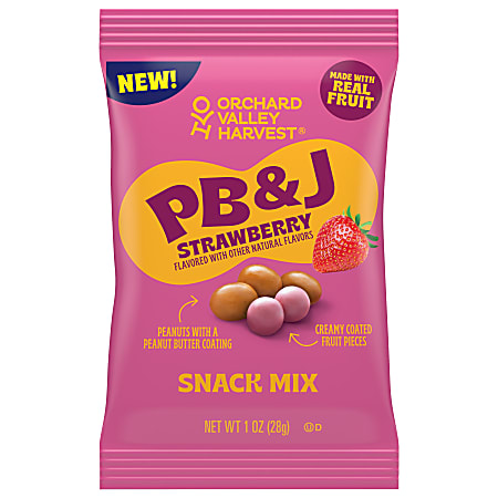 Orchard Valley Harvest PB Strawberry Mix 1 Oz Total Qty 16 - Office Depot