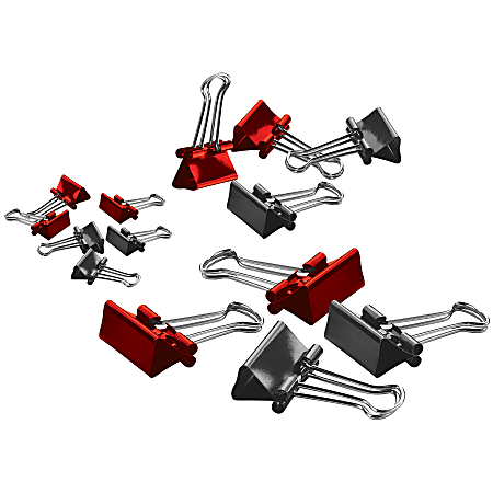 Office Depot Brand Binder Clips Mini 916 Wide 14 Capacity Assorted ...