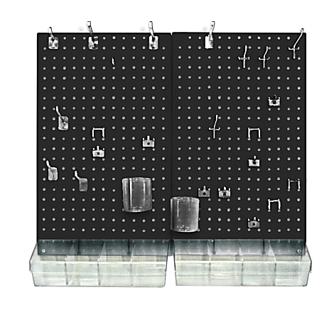 Azar Displays 70 Piece Pegboard Organizer Kits Black - Office Depot