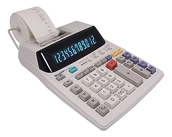 Sharp EL 1801V 12 Digit Printing Calculator - Office Depot