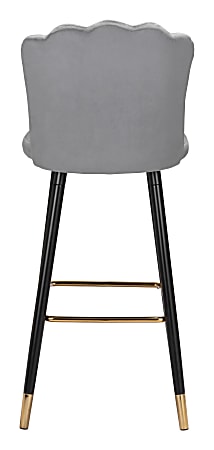 Zuo Modern Zinclair Bar Stool Gray - Office Depot
