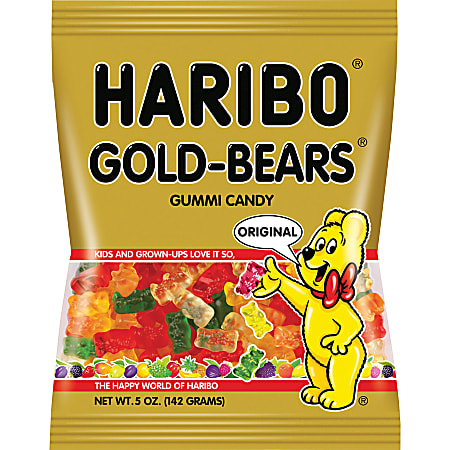 HARIBO Gold Bears Gummi Candy Lemon Orange Pineapple Raspberry ...