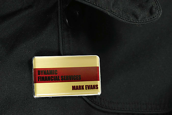 The Mighty Badge Reusable Name Badge System 1 12 x 3 Laser Printer ...