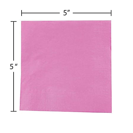 JAM PAPER Small Beverage Napkins 5 x 5 Pink 40Pack - Office Depot
