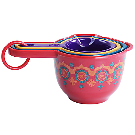 Spice by Tia Mowry Cassia Cinnamon Melamine Measuring Cups Assorted Colors Set Of 4 Cups ...