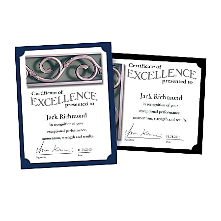 Southworth® Certificate Holders, 9 1/2" x 12", Black, Pack Of 10