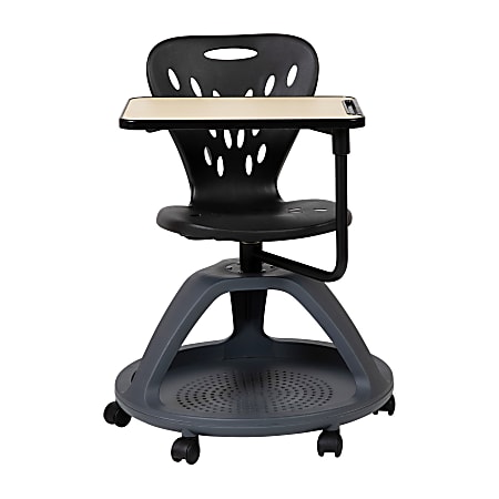 Flash Furniture Mobile Desk Chair Black - ODP Business Solutions