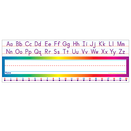 Scholastic Teacher Resources AlphabetNumber Line Name Plates 12 x 4 ...