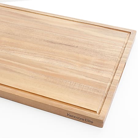 Kenmore Elite Kenosha Acacia Wood Cutting Board With Groove Handles 29 ...