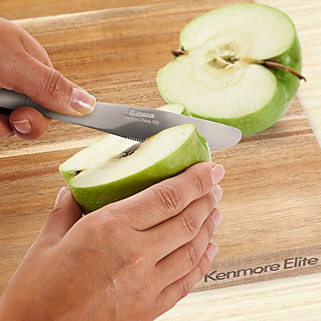 Kenmore Elite Kenosha Acacia Wood Cutting Board With Groove Handles 29 ...