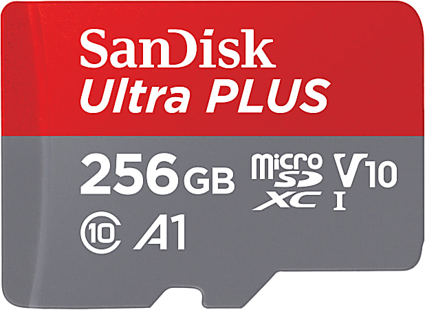 SanDisk Ultra PLUS microSD Memory Card 256GB - Office Depot