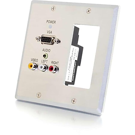 C2G TruLink Dual Gang VGA3.5mmCompositeDecora over Cat5 Receiver ...
