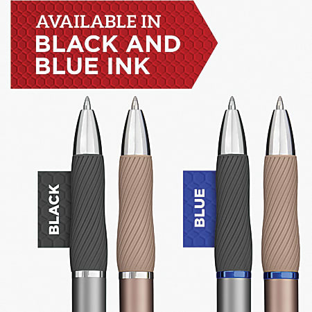 Sharpie S Gel Pens Medium Point 0.7 mm Gunmetal Barrel Blue Ink Pack Of ...