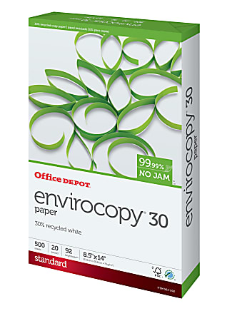 Office Depot EnviroCopy Copy Paper 1 Ream White Legal 8.5 x 14 500 ...