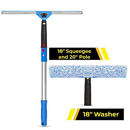Gritt Commercial Pro Window Washing Kit With Squeegee Washer And Pole ...