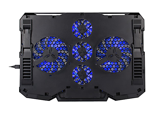 ENHANCE Cryogen Notebook cooling pad 17 black with blue accents Office Depot