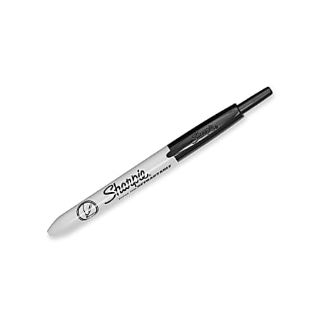 Sharpie Retractable Permanent Markers Ultra Fine Point Black Pack Of 12 ...