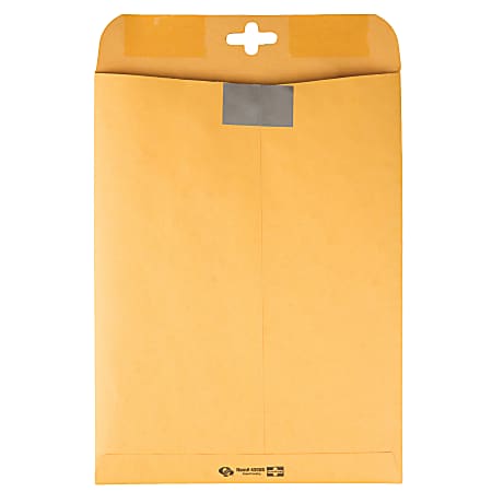 Quality Park Postage Savings ClearClasp Envelopes 9 x 12 Brown Kraft ...