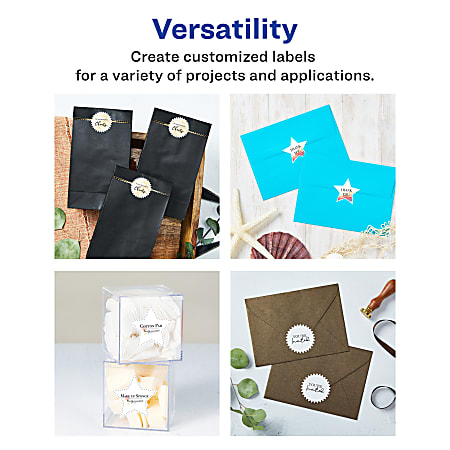 Avery Removable Labels With Sure Feed 94608 RMP100 Starburst 2 14 White ...