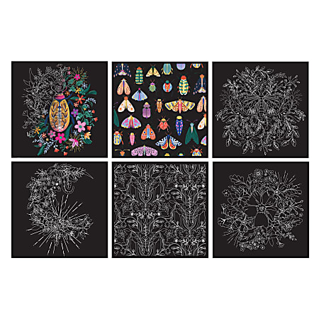 Brea Reese Scratch Art Paper Pad 8 x 8 Mystical - Office Depot