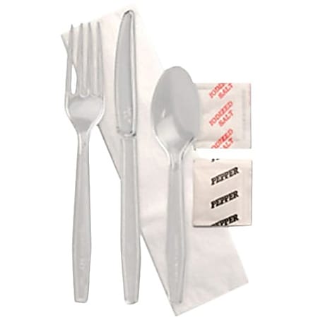 Individually Wrapped Cutlery Kits Clear Case Of 250 Kits - Office Depot