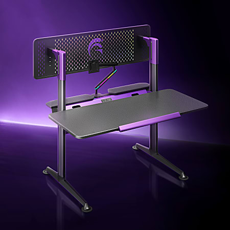 RSPGAME G Series 55 W Gaming Computer Desk With Monitor Stand Pegboard ...