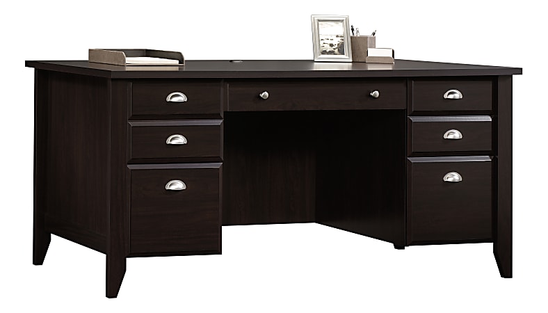 Sauder Shoal Creek 66 W Executive Computer Desk Jamocha Wood - Office Depot
