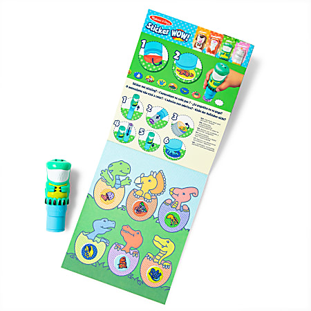 Melissa Doug Sticker WOW Activity Pad Sets Medium Dinosaur 300 Stickers ...