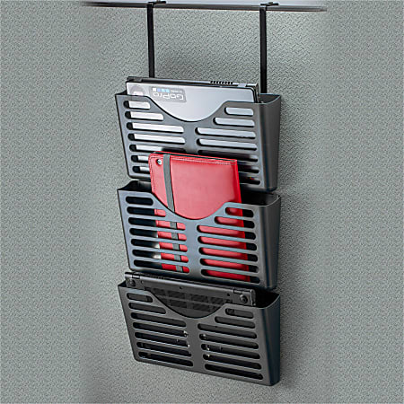 Lorell 3 Pocket Plastic Hanging Wall File 9 34 H x 13 34 W x 4 916 D ...