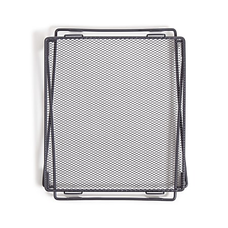 U Brands Mesh Locker Shelf Organizer 12 H x 10 W x 11 D Dusty Black ...