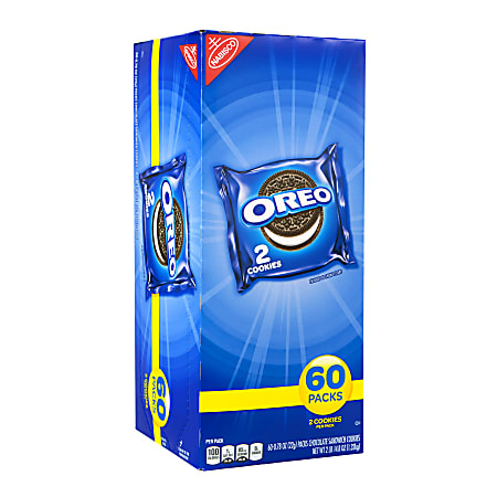 Oreo Chocolate Sandwich Cookies 2 Cookies Per Pack Box Of 120 Packs ...