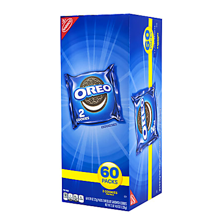 Oreo Chocolate Sandwich Cookies 2 Cookies Per Pack Box Of 120 Packs ...