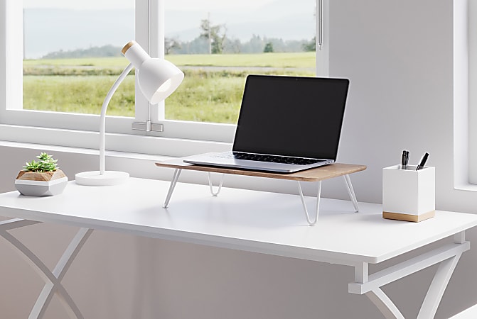 Realspace LED Desk Lamp Adjustable 18 H White - Office Depot